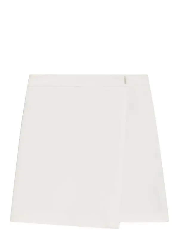 BOSS Crepe Mini Wrap Skirt - White