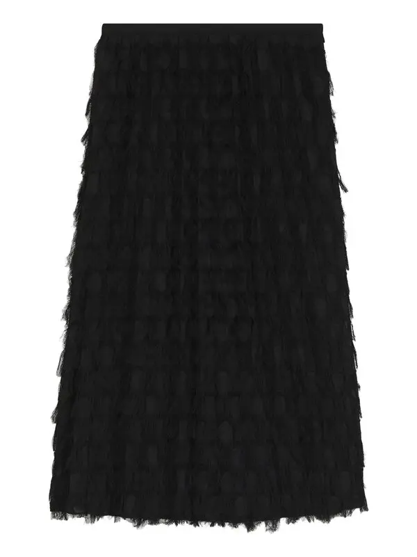 BOSS Pencil Skirt In Feather Jacquard - Black