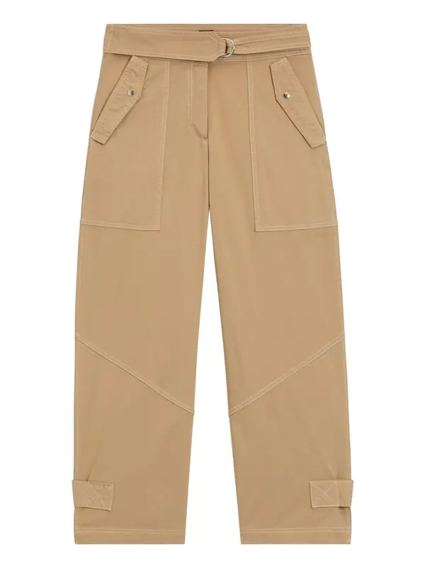 BOSS Stretch-cotton Twill Trousers - Brown