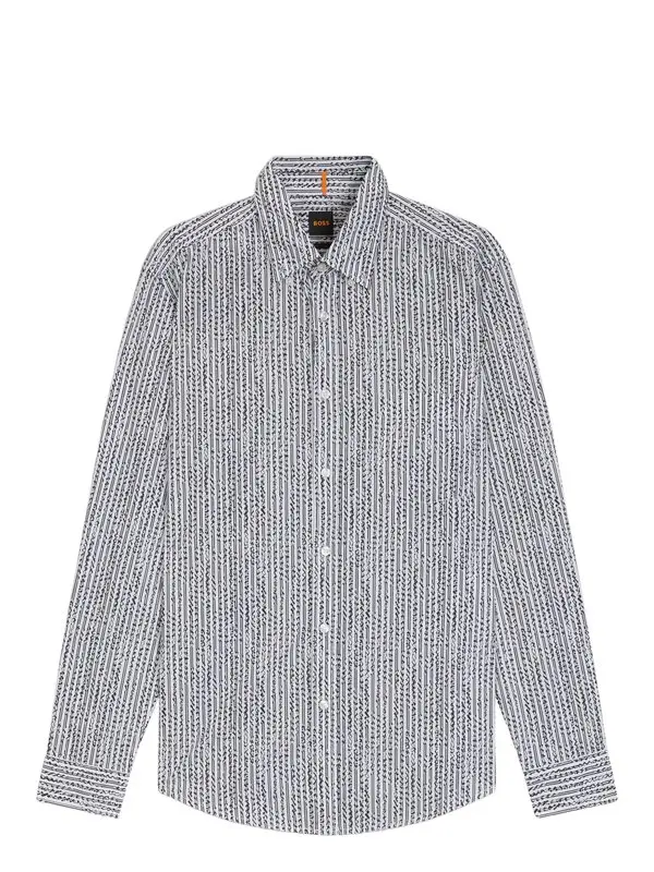 BOSS Printed Regular-fit Shirt In Cotton Poplin - Patterned