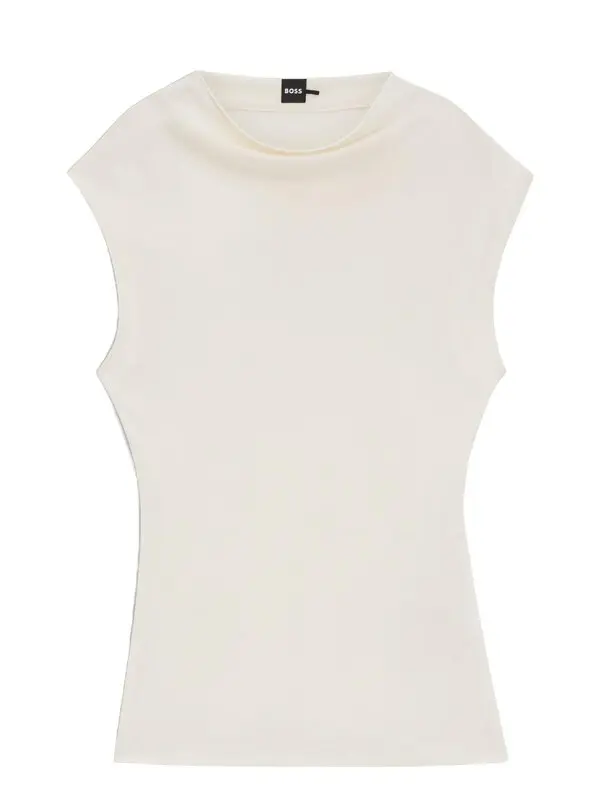 BOSS Matte High-neck Top - White