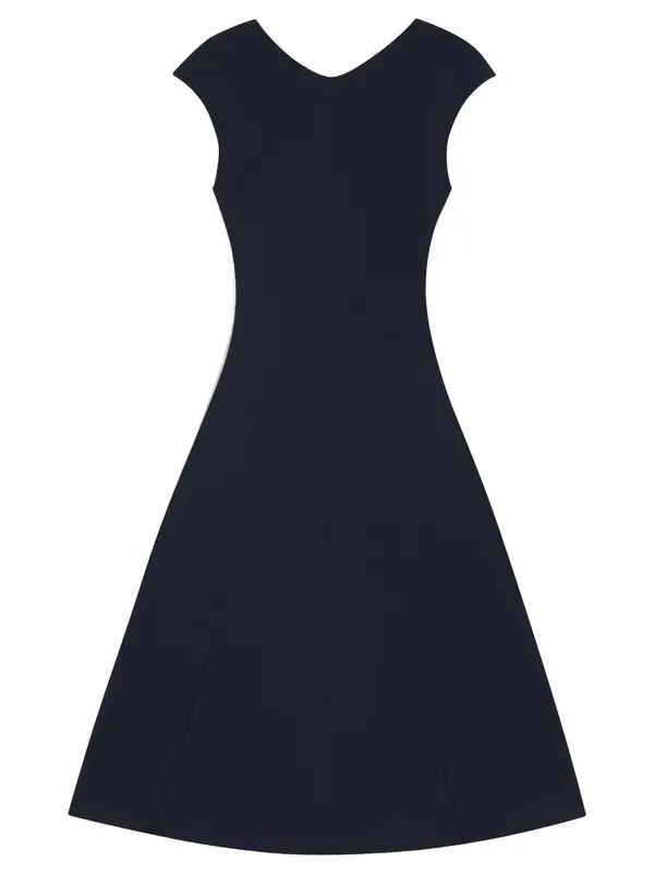 BOSS Seam-detail Sheath Dress - Dark Blue