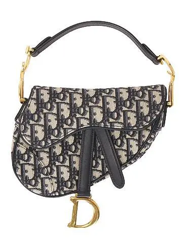 Dior Trotter Oblique Saddle Bag - Navy