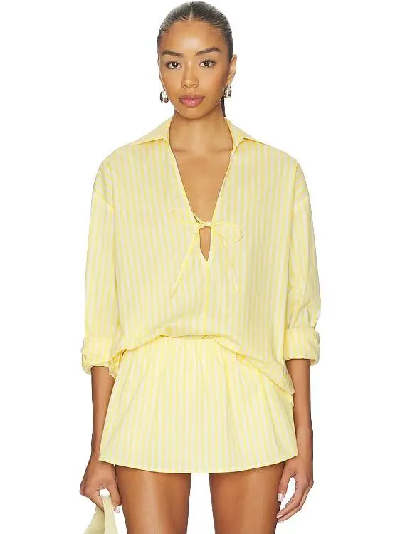 Solid & Striped The Livia Tunic - Lemon Drop & Brule