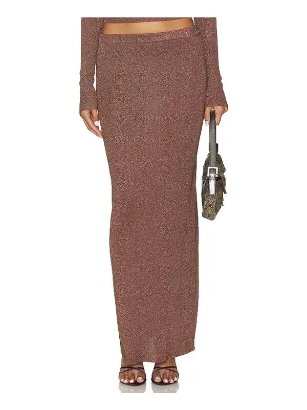SNDYS Rumer Knit Maxi Skirt - Chocolate
