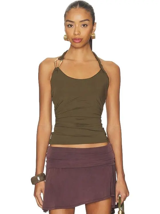 SNDYS Ash Tank Top - Dark Olive