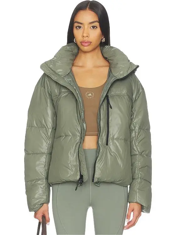 Adidas By Stella McCartney True Nature Short Padded Jacket - Stone Green