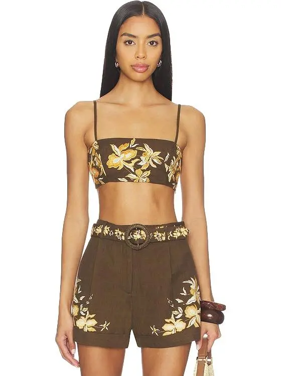 Hemant & Nandita Bandeau Top - Brown
