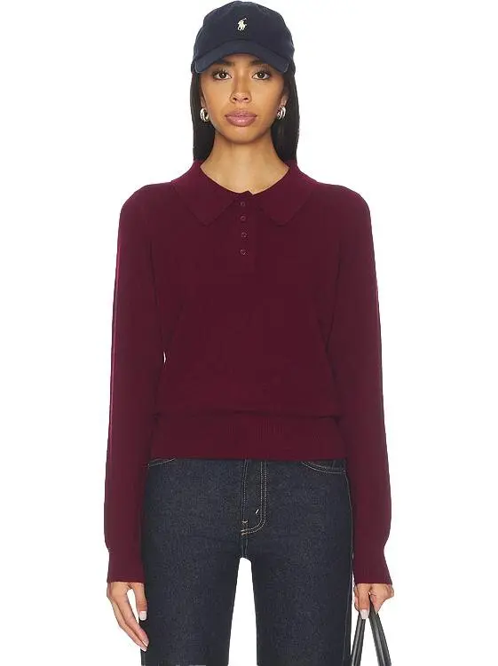 ARTLESS FOREVER Tove Cashmere Polo - Burgundy