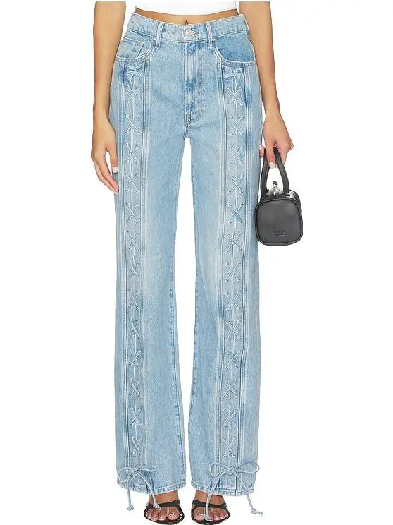 MOTHER The Tied Up Maven Sneak Jeans - Blue