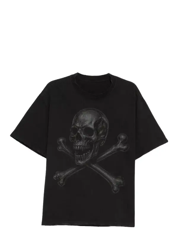 WARMAN Skull Printed T-shirt - Black