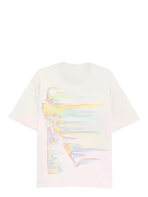 WARMAN Cotton Printed T-shirt - Neutrals