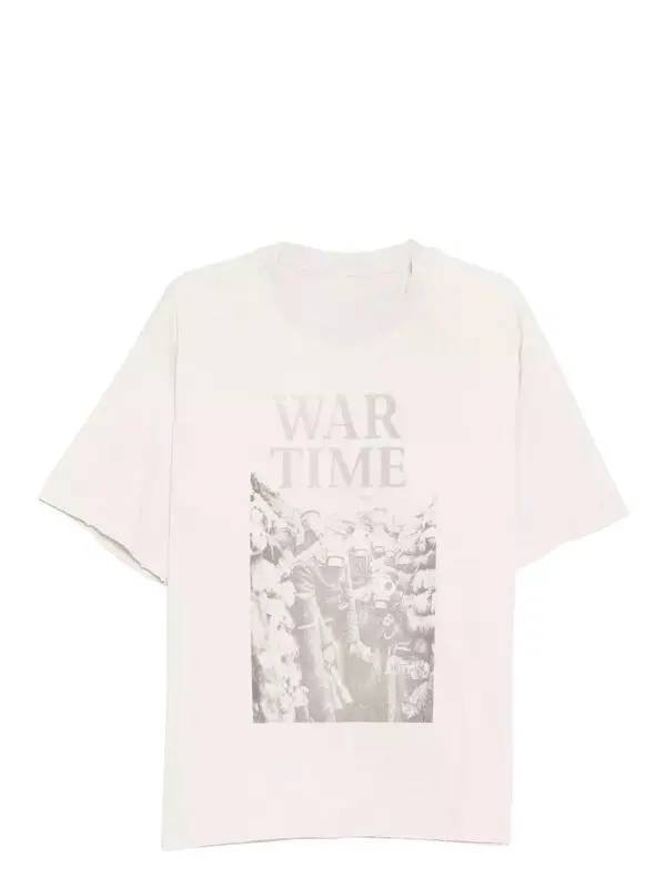 WARMAN Cotton Printed T-shirt - Neutrals