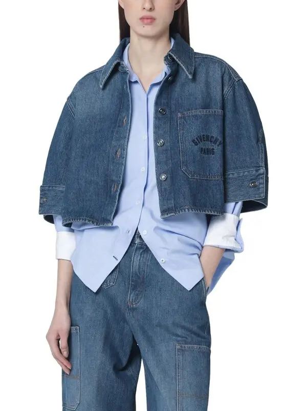 Givenchy Short Cocoon Shirt - Blue