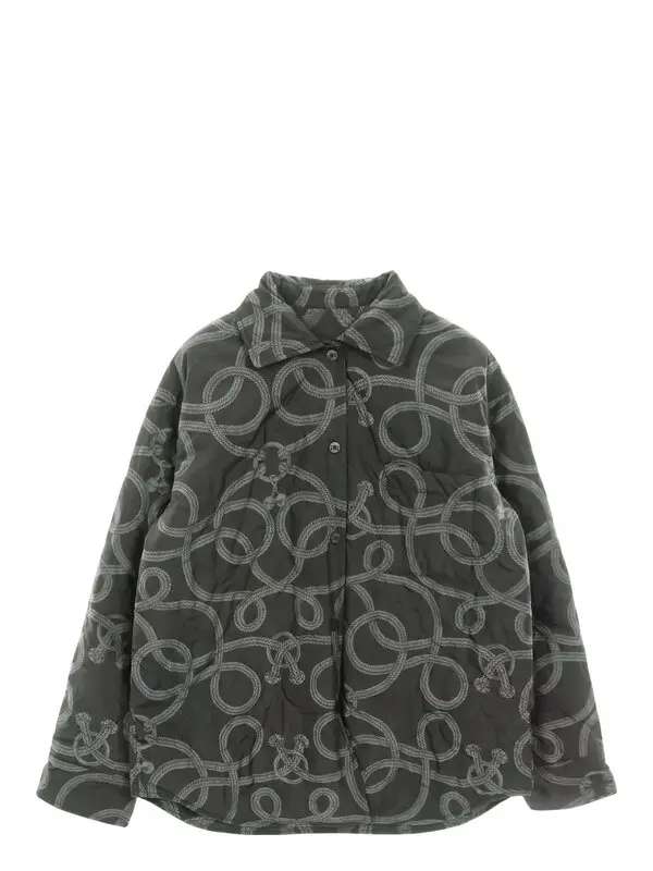 Hermès All-over Pattern Shirt Jacket - Grey