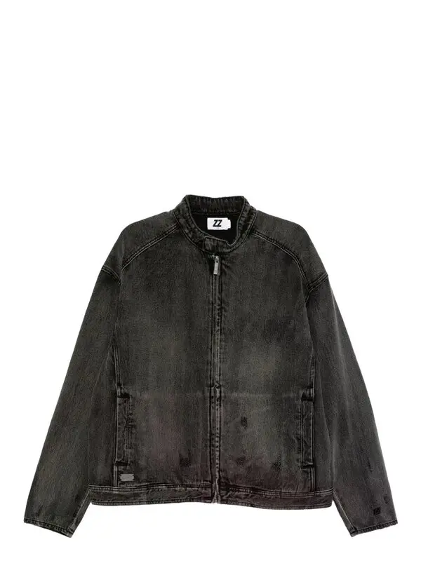 Izzue Denim Biker Jacket - Black