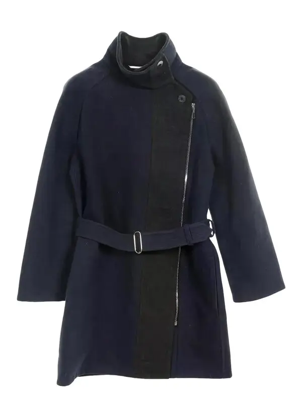 Hermès 2010s Belted Coat - Blue