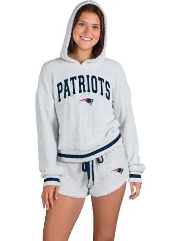 CONCEPTS SPORT New England Patriots Whitley Hoodie & Shorts Set - Gray