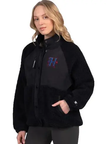 STARTER Houston Texans On The Ball Sherpa Jacket - Navy