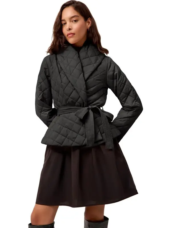 MARIE OLIVER Lark Quilted Jacket - Black