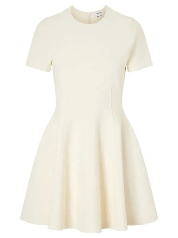 Alexander McQueen Stretch-crepe Mini Dress - Neutrals