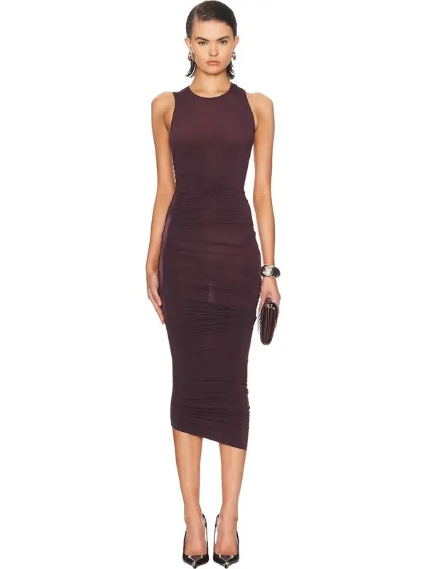Wolford Sheer Drape Dress - Wild Plum