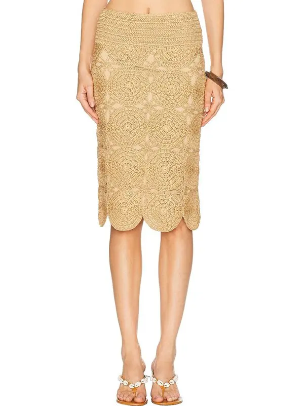 SIMONMILLER Beep Beep Midi Skirt - Natural