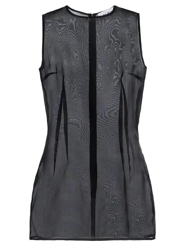 ALFIE Nori Sheer Silk-organza Mini Dress - Black