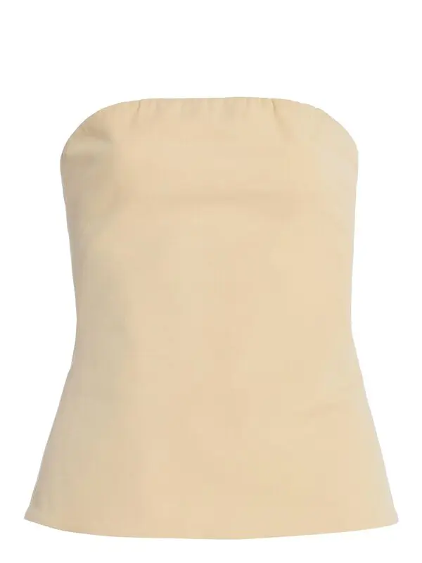 ALFIE The Bustier Stretch-cotton Top - Neutral