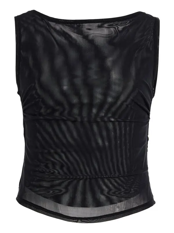 Bond Eye Lia Mesh Tank Top - Black