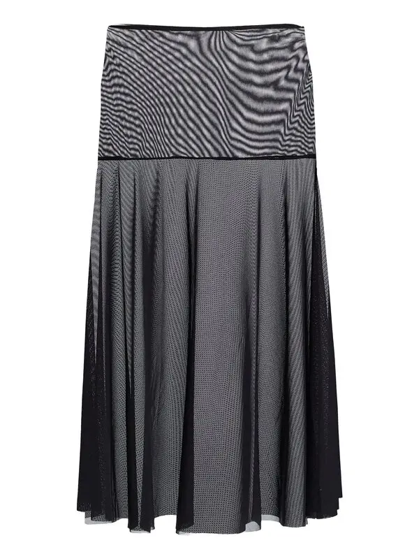 Bond Eye Anya Mesh Midi Skirt - Black