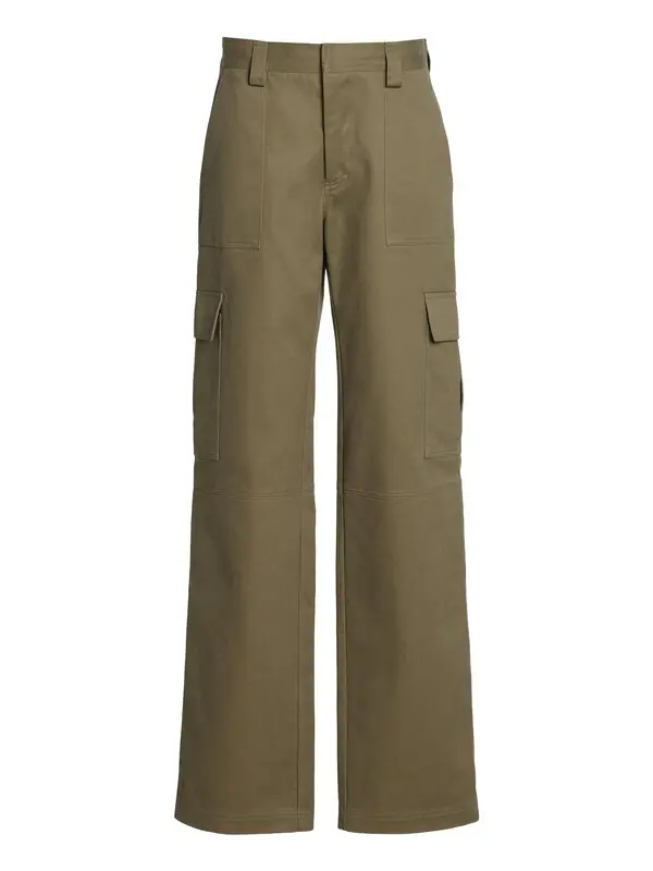 ALFIE Cargo Cotton Straight-leg Pants - Green