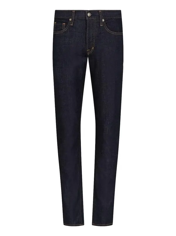 TOM FORD Skinny Fit Denim Jeans - Dark Denim
