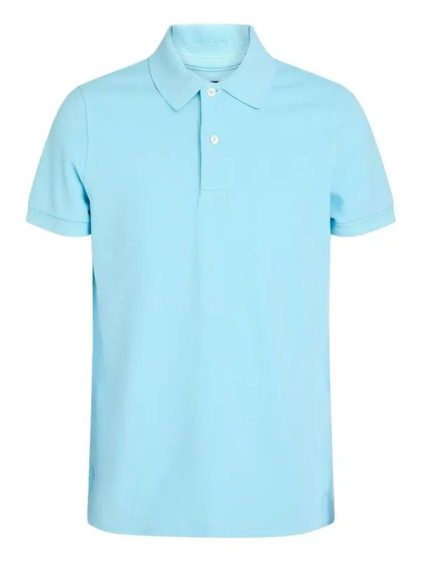 TOM FORD Cottonpiqué Polo Shirt - Turquoise