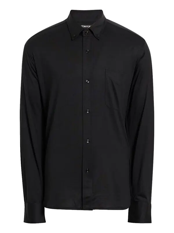 TOM FORD Silk And Cottonblend Shirt - Black