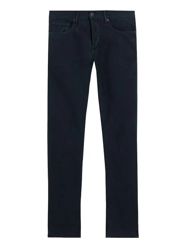 TOM FORD Slim-fit Cotton-blend Trousers - Midnight Blue