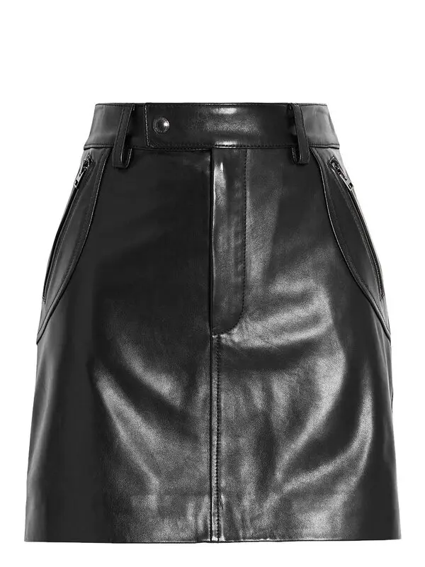 TOM FORD Leather Mini Skirt - Black
