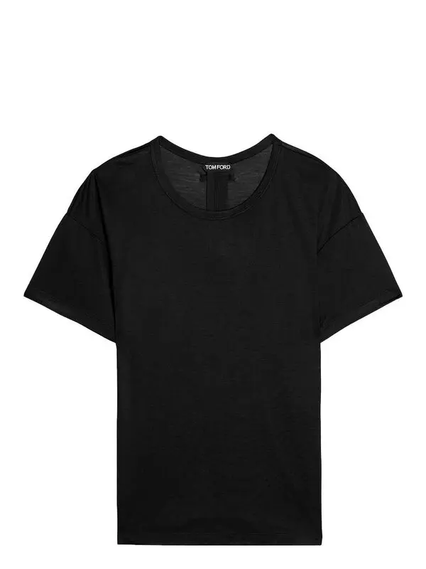 TOM FORD Silk-jersey T-shirt - Black