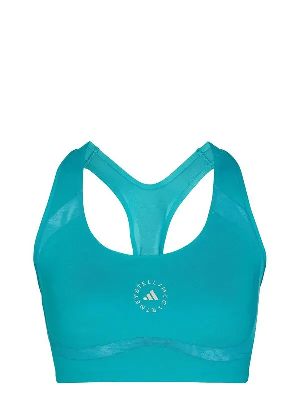 Adidas By Stella McCartney Appliquéd Stretch Sports Bra - Teal