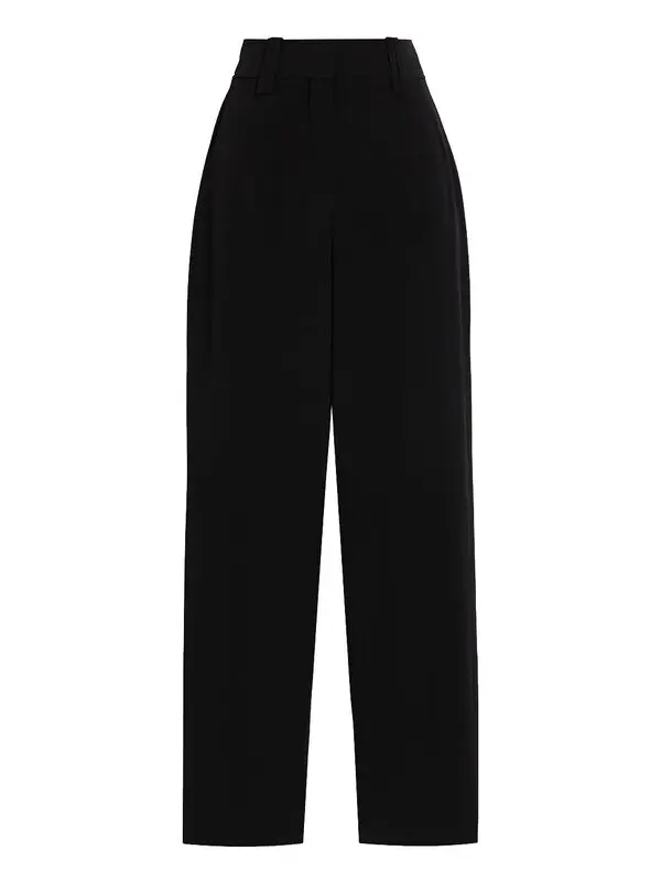 Balmain Crepe Tapered Pants - Black