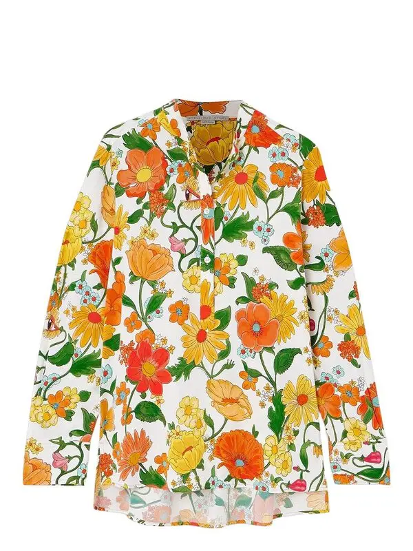 Stella McCartney Floral-print Twill Shirt - Orange