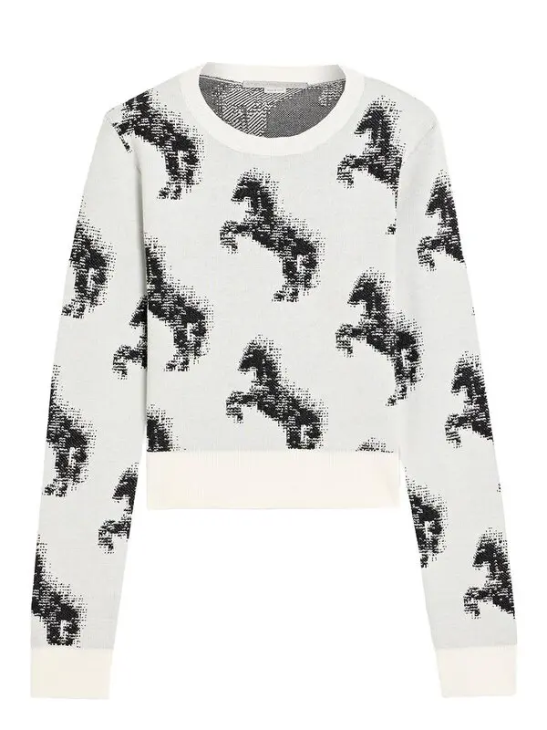 Stella McCartney Jacquard-knit Sweater - Off-white
