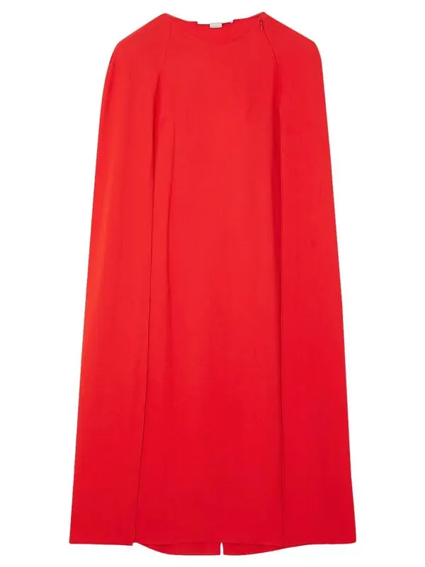 Stella McCartney Cape-effect Crepe Midi Dress - Red