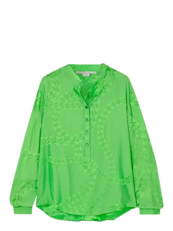 Stella McCartney Satin-jacquard Shirt - Green