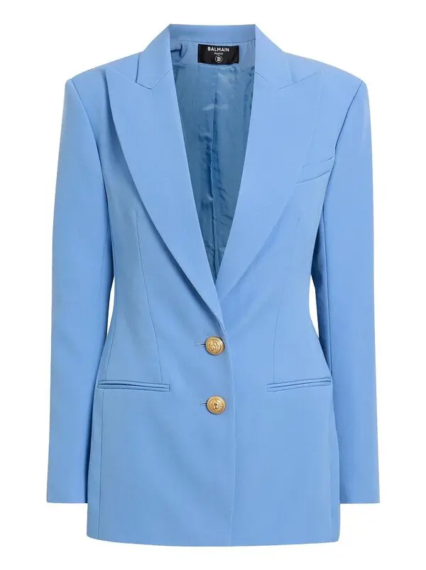 Balmain Wool Blazer - Light Blue