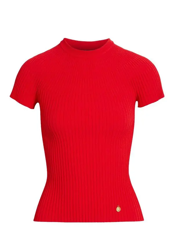 Balmain Ribbed-knit Top - Red