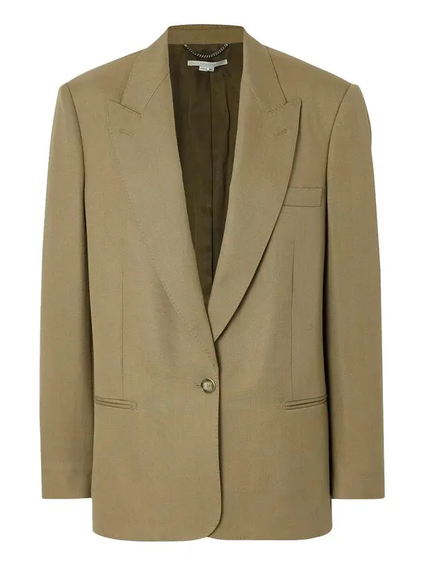 Stella McCartney Woven Blazer - Army Green