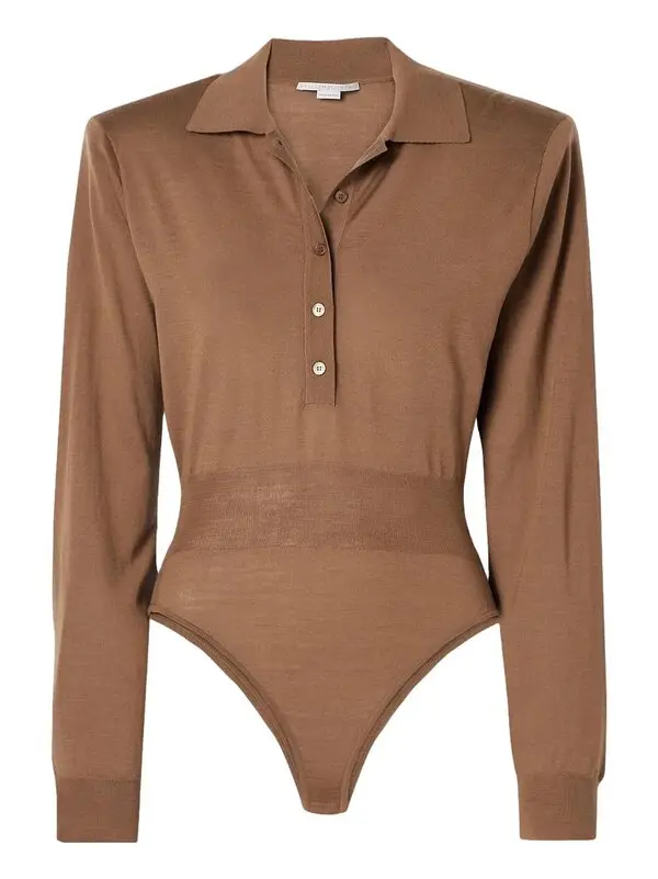 Stella McCartney Wool Bodysuit - Camel