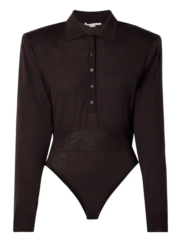Stella McCartney Wool Bodysuit - Dark Brown