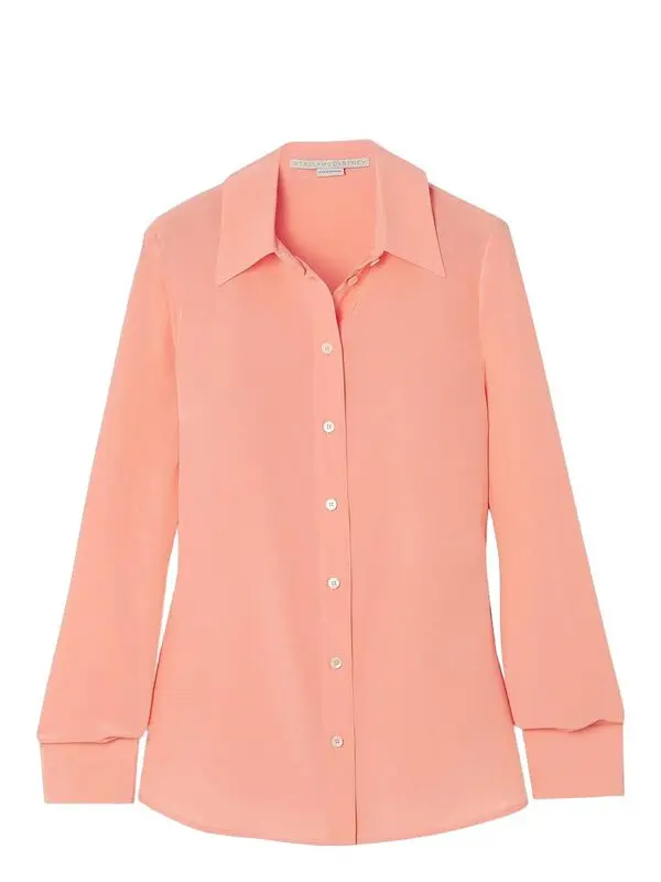 Stella McCartney Silk Crepe De Chine Shirt - Peach